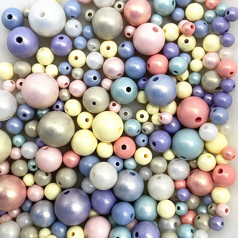New 6/8/10/12/14/16mm Colourful Round Acrylic Loose Spacer Beads for ...
