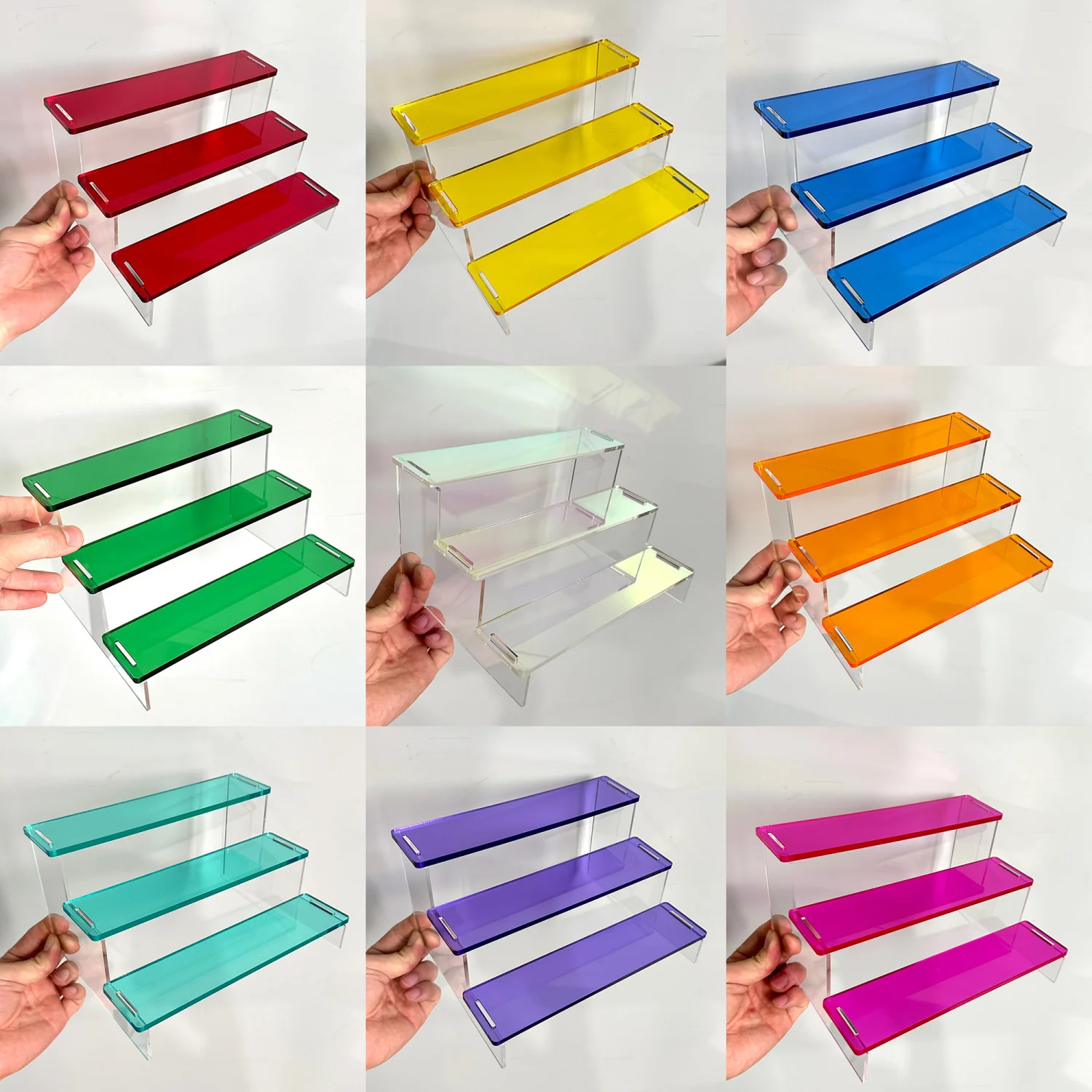 Acrylic-Step-Display-Shelf-for-Figure-display-Cupcake-Cosmetics-Perfume ...