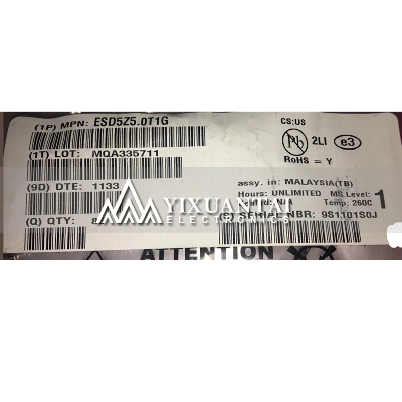 100PCS/LOT ESD5Z5.0T1G TVS DIODE 5VWM 18.6VC SOD523 New - AliExpress 13