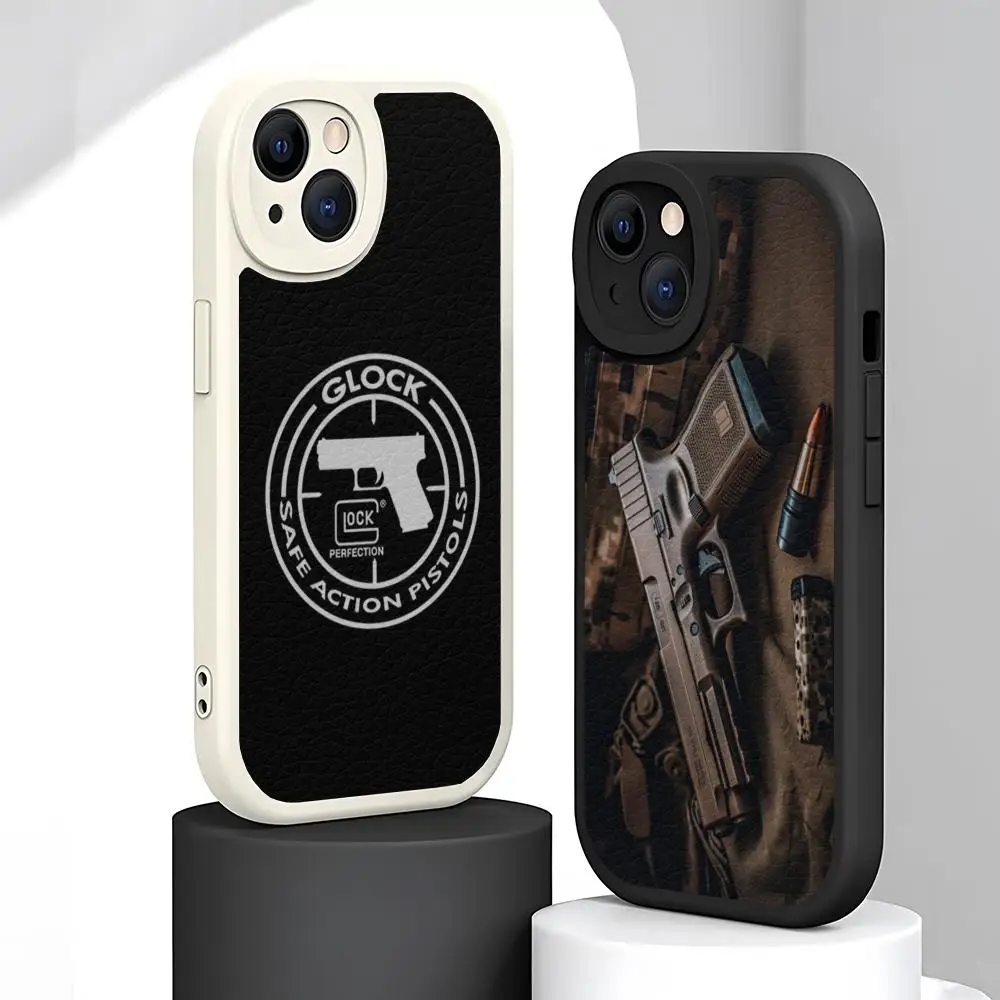 Glock-Handgun-Phone-Case-Lambskin-For-Iphone-15-14-Pro-Max-11-13-12 ...