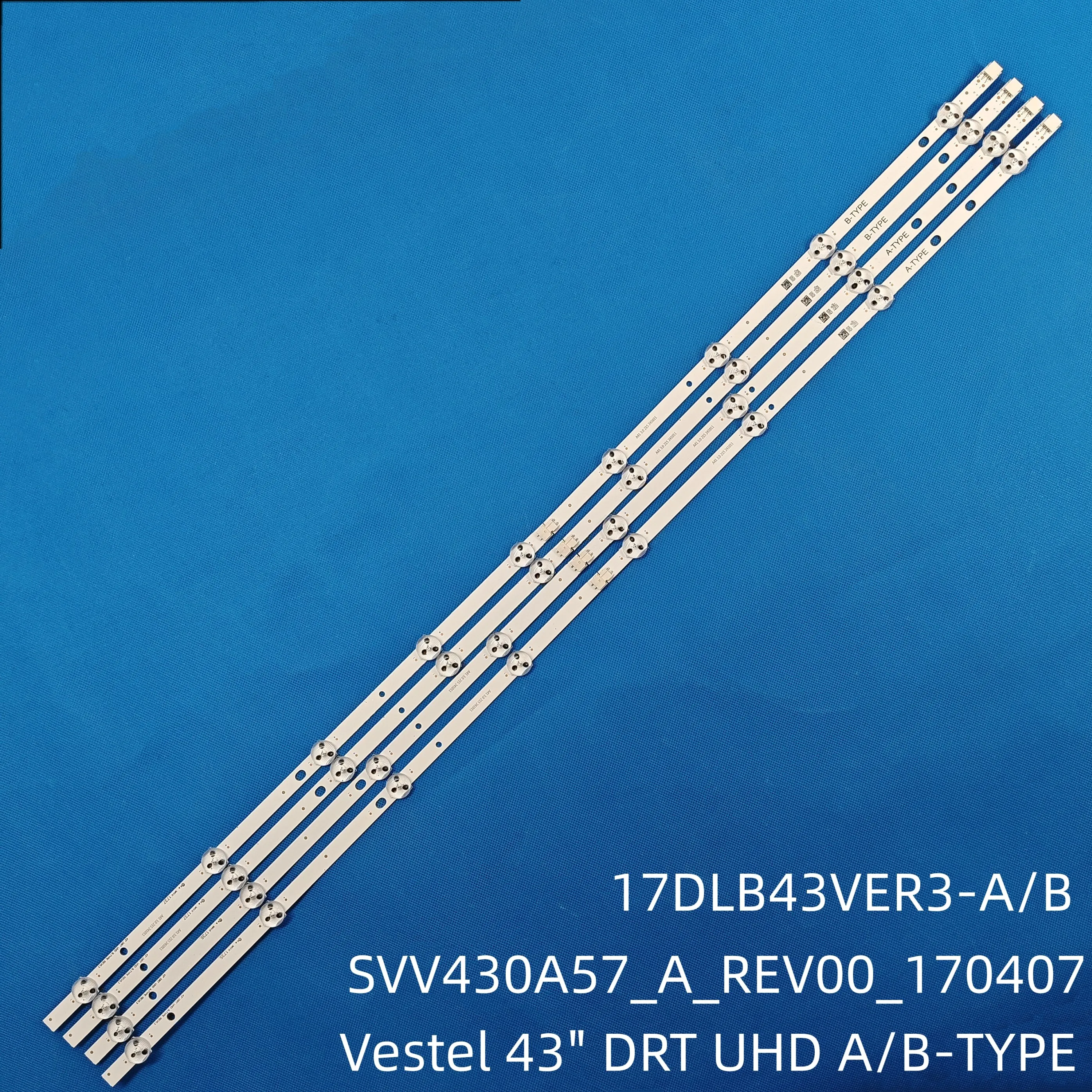 LED Strip For Vestel 43" DRT UHD A/B-TYPE 17DLB43VER3-A/B SVV430A57_A ...
