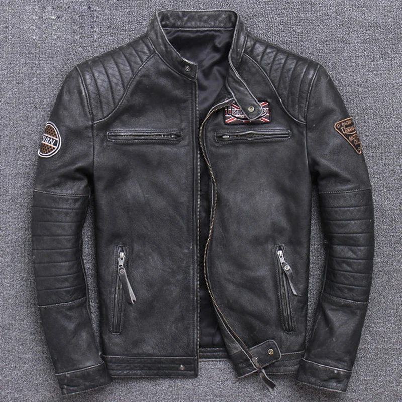 Genuine-Leather-Men-Jacket-Autumn-Winter-100-Natural-Cowhide-Coat-Mens ...