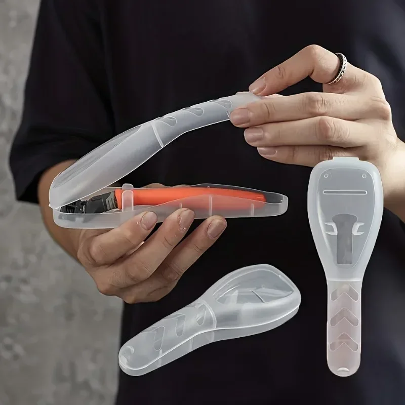 1pc Portable Plastic Travel Razor Case, Business Trip Portable Razor ...