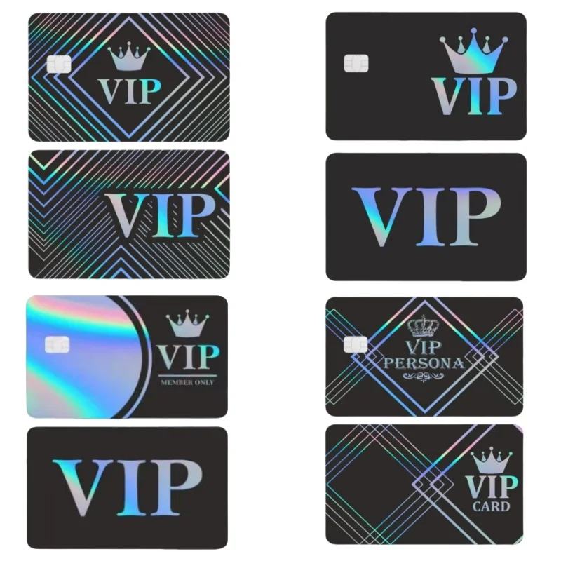 Laser-Vip-Credit-Card-Patch-Front-Back-Bank-Student-Bus-Card-Decoration ...