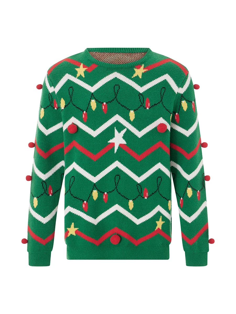 Unisex-Christmas-Tree-Sweaters-Classic-Long-Sleeve-Round-Neck-Loose ...