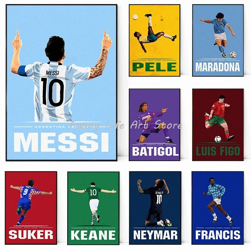 Soccer-Football-Player-Famous-Sports-Star-Posters-Prints-Canvas ...