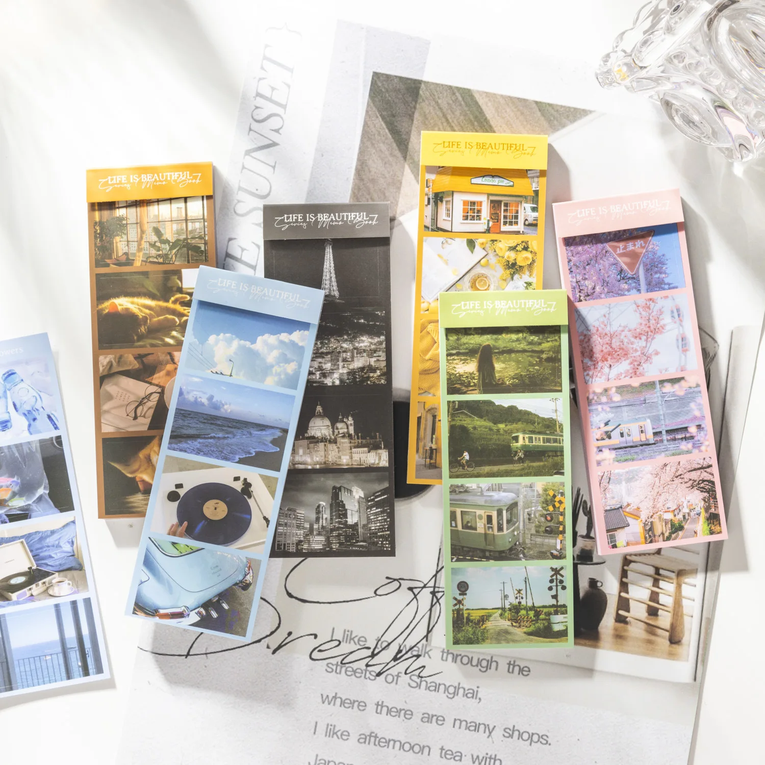 60 pcs INS Beautiful scenery Stickers Creativity Adhesive Diy Stick ...