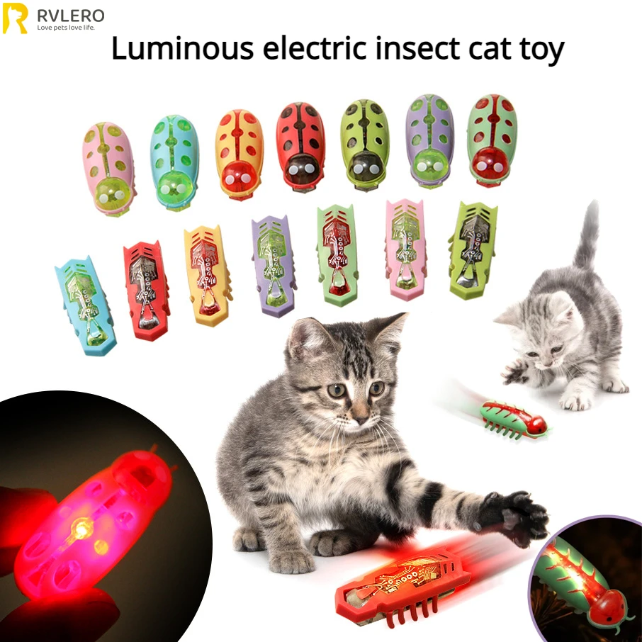 Cat-Toys-Luminescence-Electric-Worms-Pet-Interactions-Insects-Beetle ...