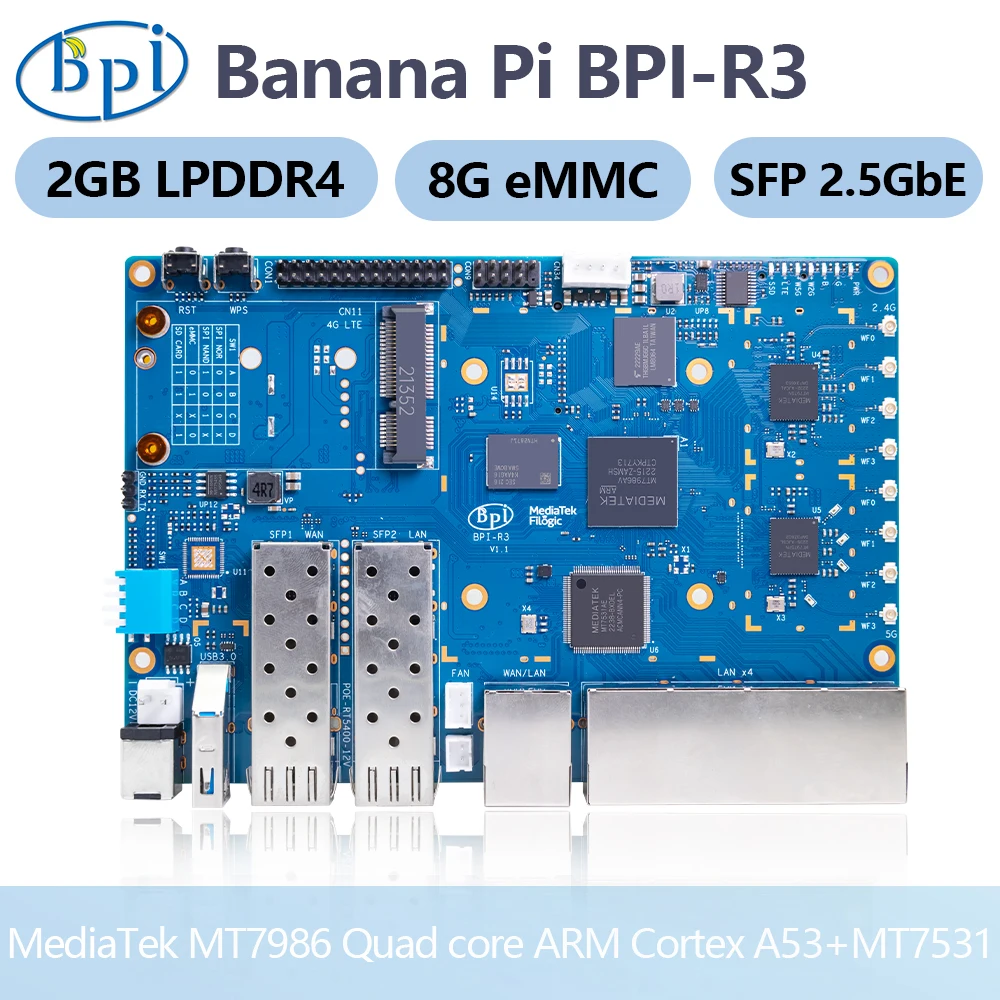 Banana-Pi-BPI-R3-MediaTek-MT7986-czterordzeniowy-procesor-p-yta-g-wna ...