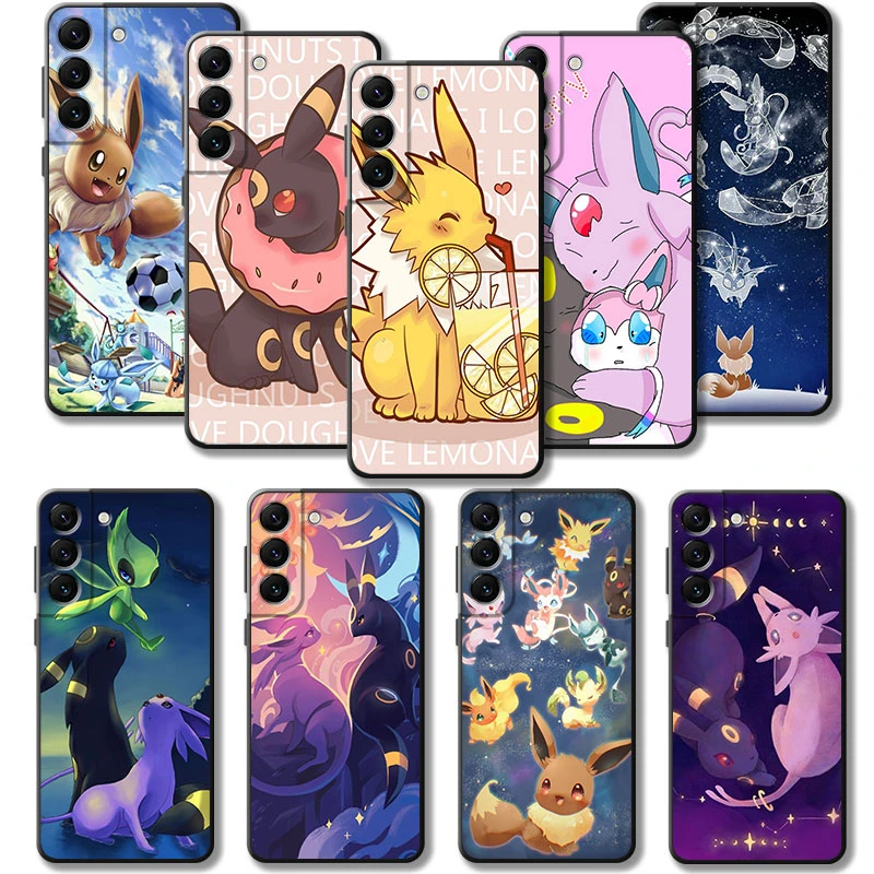 Pokemon Cute Eevee Umbreon Sylveon Case For Samsung Galaxy S23 S22 S21 ...