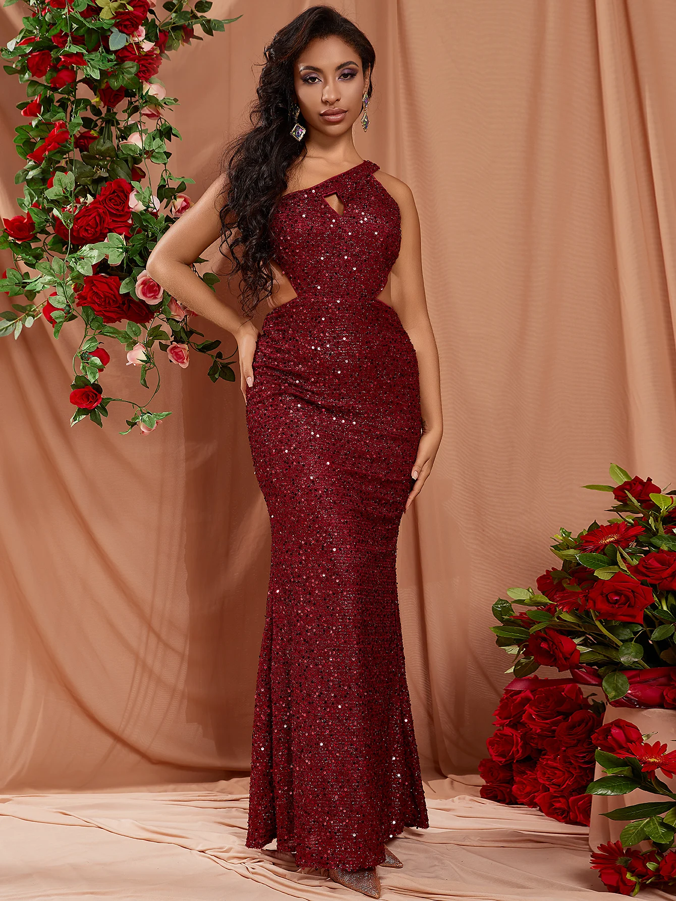 Classic-new-sexy-halter-spaghetti-with-back-Cross-Evening-gown-Ladies ...