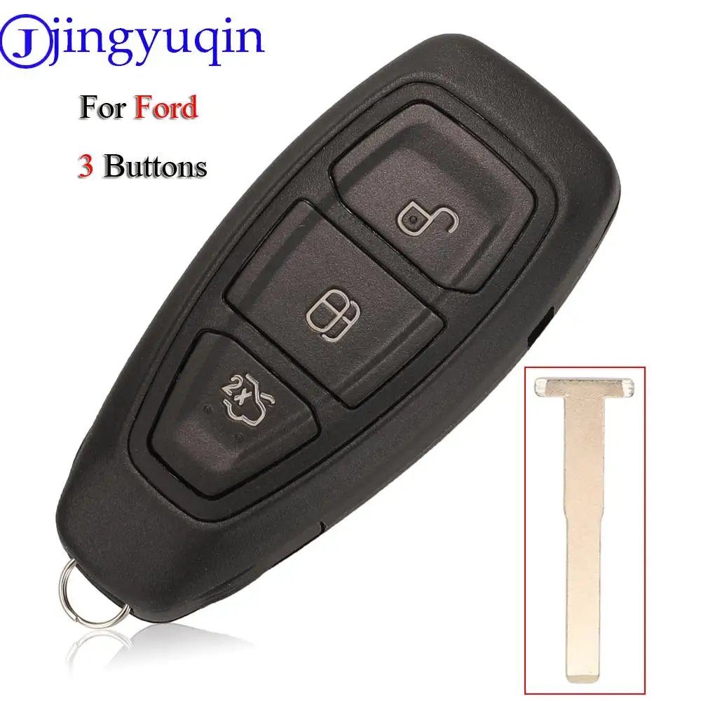 Jingyuqin-3-Button-Car-Key-Shell-With-Insert-Blade-Replacement-Smart ...