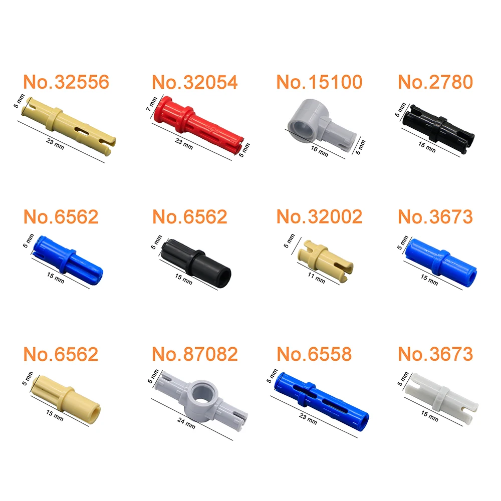 Bulk-Technical-Bricks-Parts-Connector-Pin-Peg-Cross-Axle-with-no ...