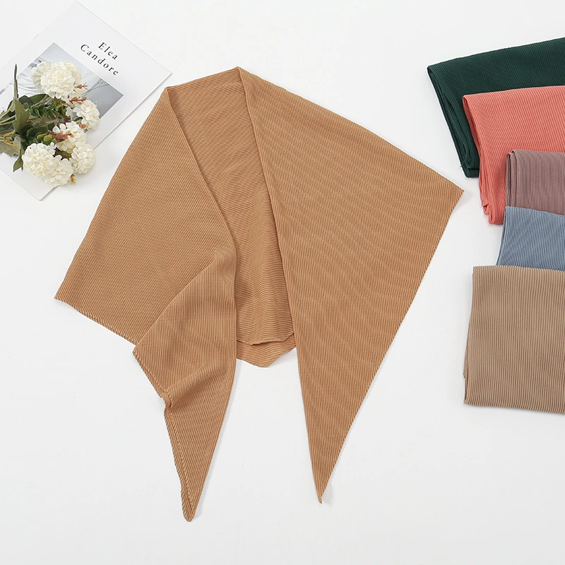 Crinkle Square Bubble Chiffon Instant Hijab Women's Head Shawl Scarf ...