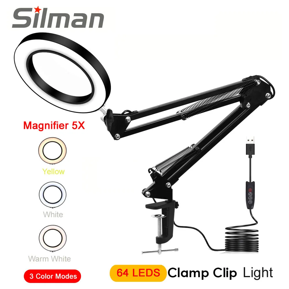 5X-Magnifier-Swing-Arm-Dimmable-Illuminated-Magnifier-LED-Desk-Light ...