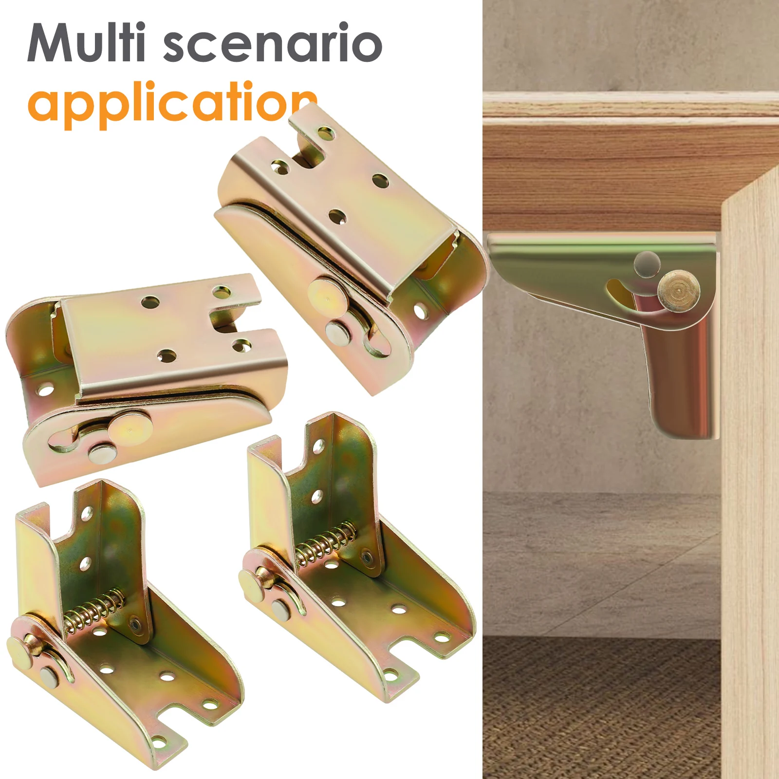 4 PCS Folding Hinge 90 Degree Self Locking Heavy Duty Folding Table Leg ...