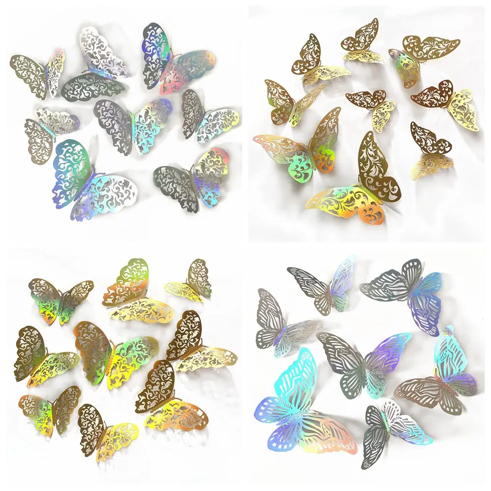 New-3D-Wall-Stickers-Multicolor-Hummingbirds-Watercolor-Butterflies ...