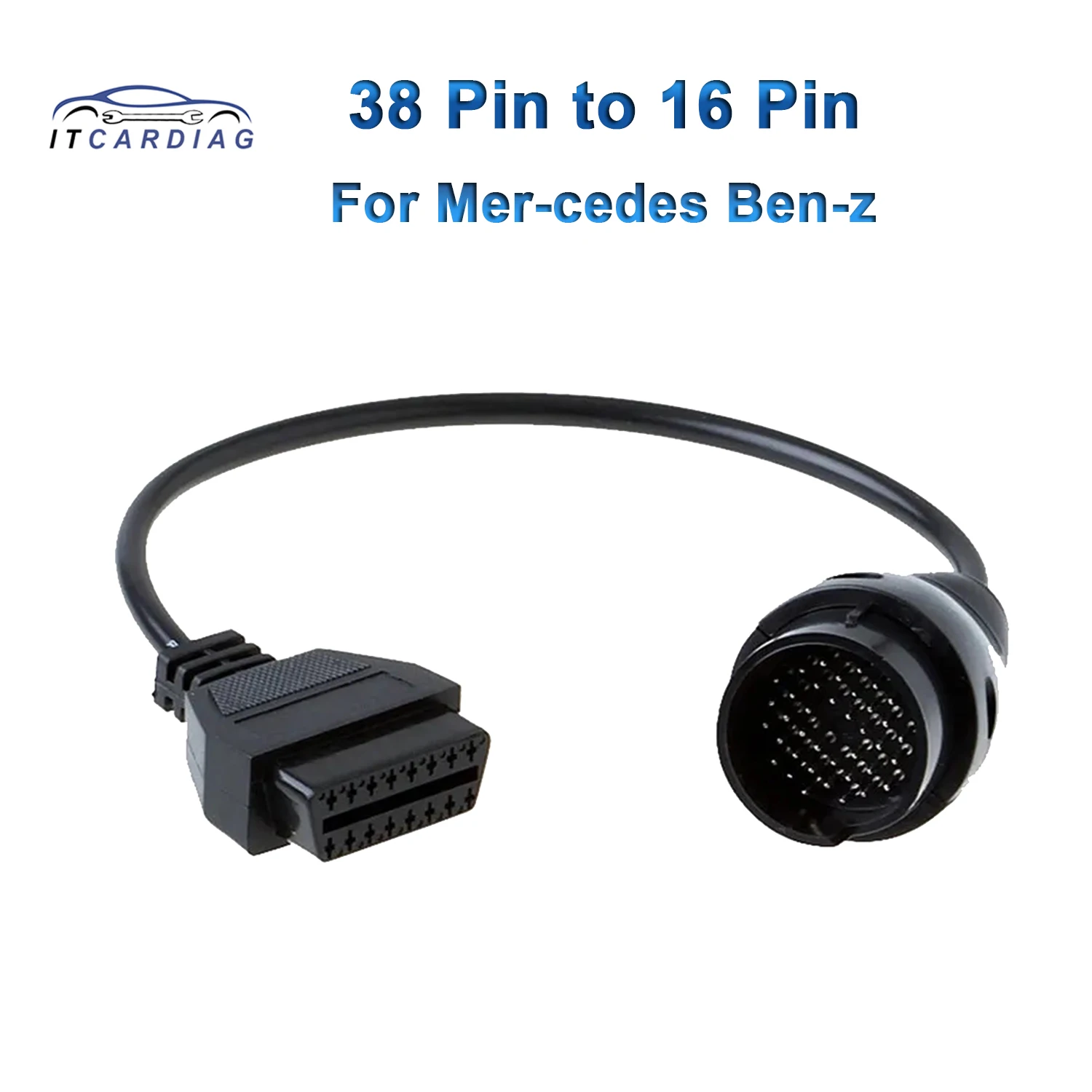 For Mercedes Benz MB 38Pin to OBD2 OBDII 16 Pin Car Diagnostic Adapter ...