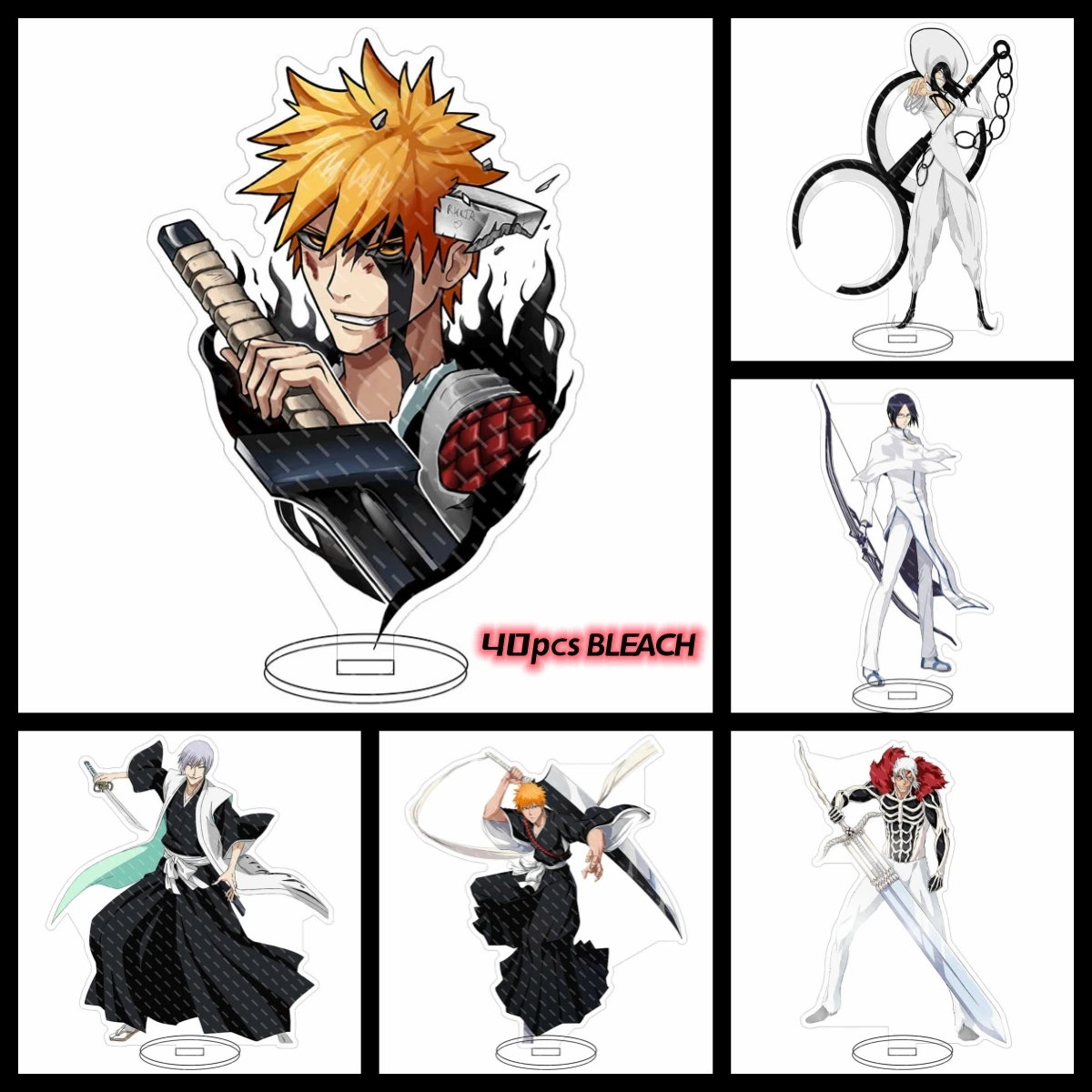 New Style Cartoon Anime Bleach Acrylic Stand Kurosaki ichigo Urahara ...
