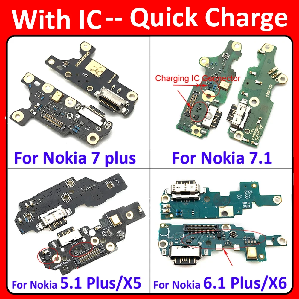 USB-Charge-Charging-Port-Dock-Connector-Mic-Board-Flex-Cable-For-Nokia ...