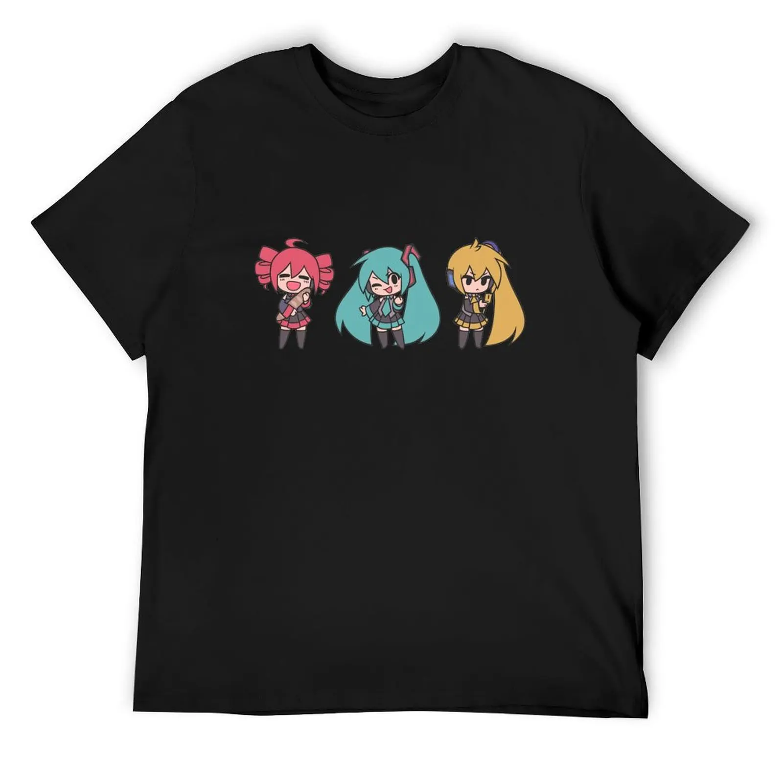 Vocaloid Triple Baka Chibis T-Shirt oversizeds Clothing plain men ...
