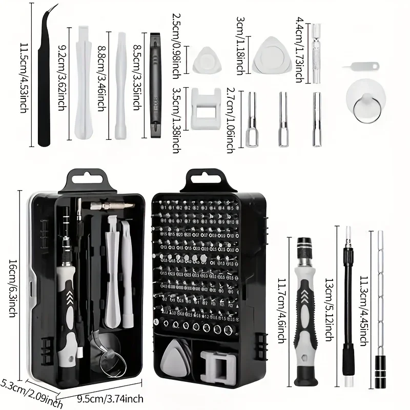115pcs-Set-Precision-Screwdriver-Repair-Tool-Kit-Multifunctional ...