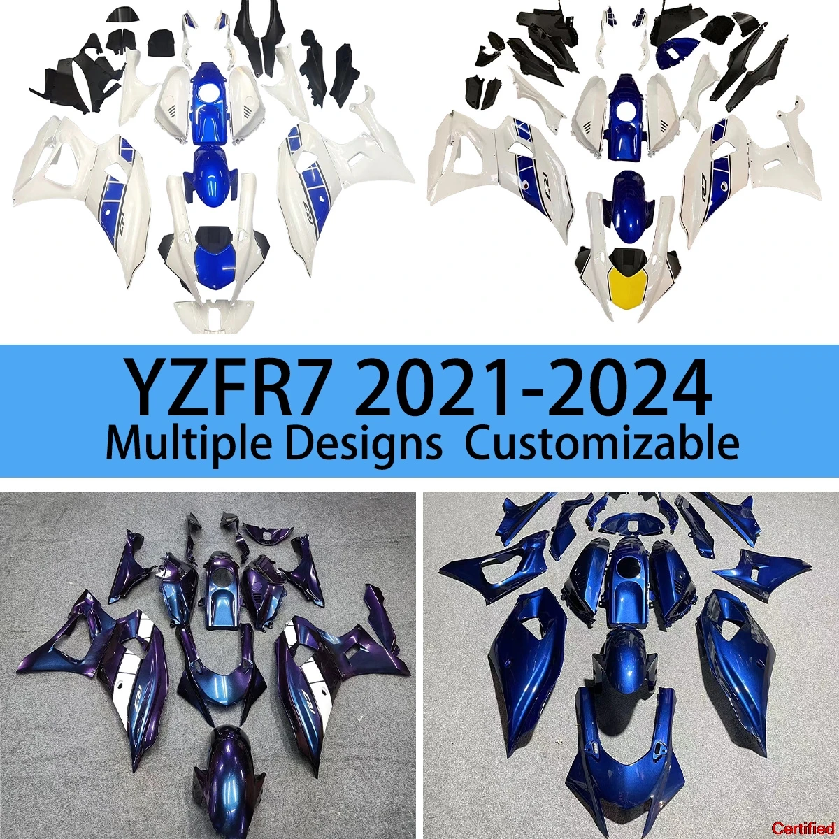 For YAMAHA R7 2021 2022 2023 2024 New Style Fairing Kit YZF R7 21-24 ...