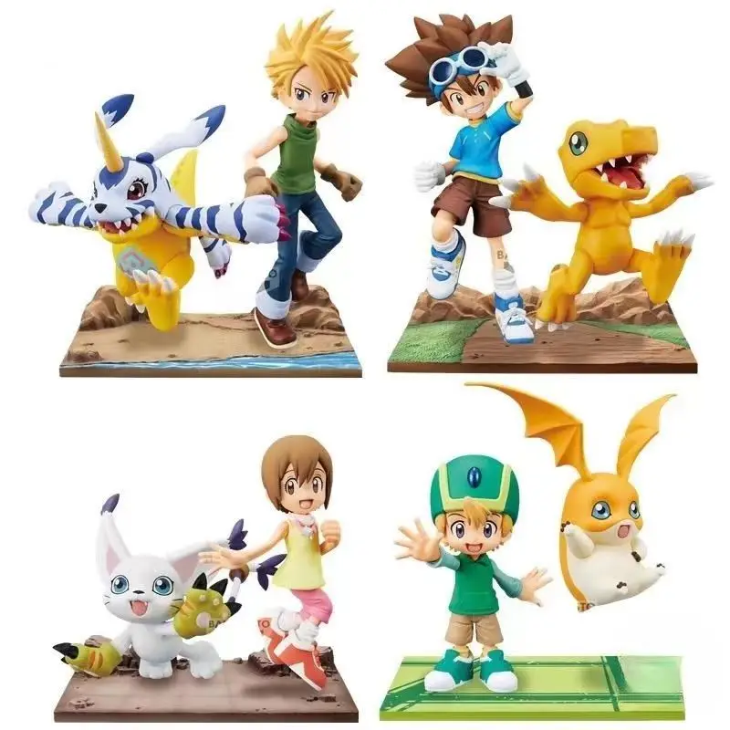 Digimon Adventure Anime Figure Taichi Yamato Sora Action Figure with ...