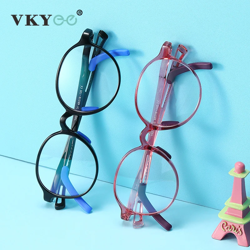 VICKY-Children-New-Anti-blue-Light-Boys-girls-Round-Glasses-Adjustable-Rubber-Customizable ...