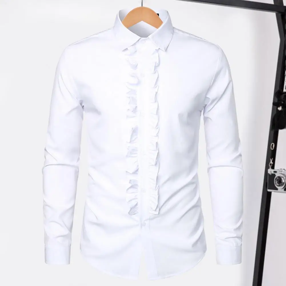 Chemise-habill-e-de-style-victorien-pour-hommes-chemise-volants-col ...