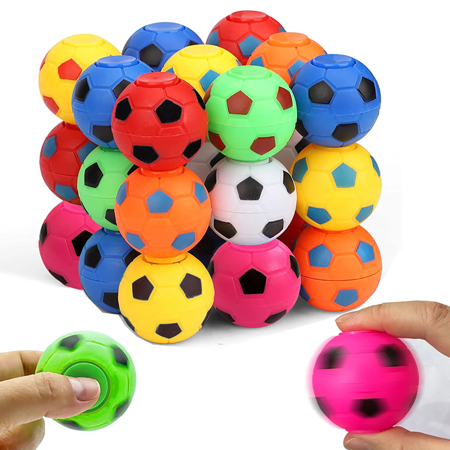 10pcs Mini Fidget Spinners Soccer Ball Toy for Kids,Soccer Party Favors ...