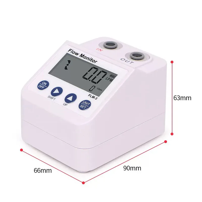 FLM-3 Portable Digital Flow Monitor Digital Display Multi-Functional ...