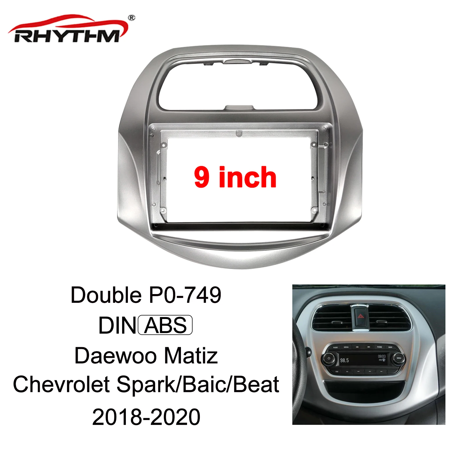 9-Inch-Car-Fascia-For-Daewoo-Matiz-Chevrolet-Spark-Baic-Beat-2018-19 ...