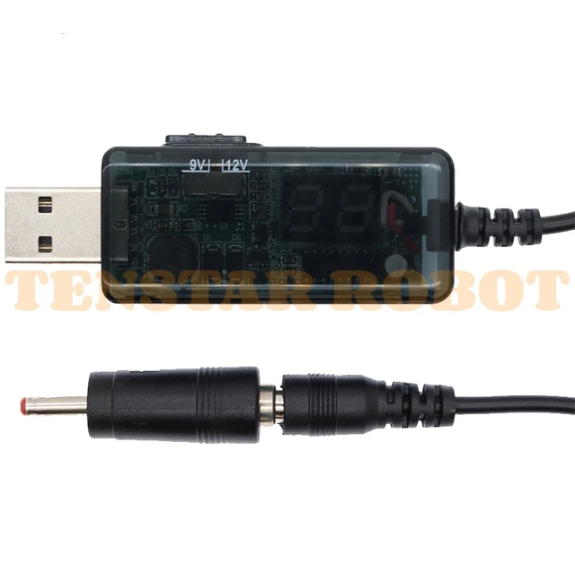 Usb Boost Converter Dc 5v To 9v 12v Usb Step-up Cable + 3.5x1.35mm ...