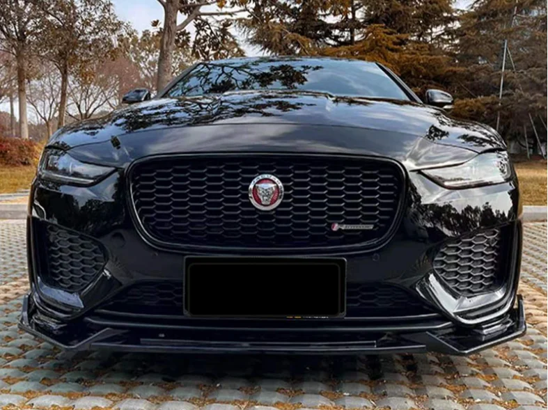 High Quality Abs Black & Abs Carbon Bumper Front Lip Splitter Diffuser Lip Fits For Jaguar Xe ...