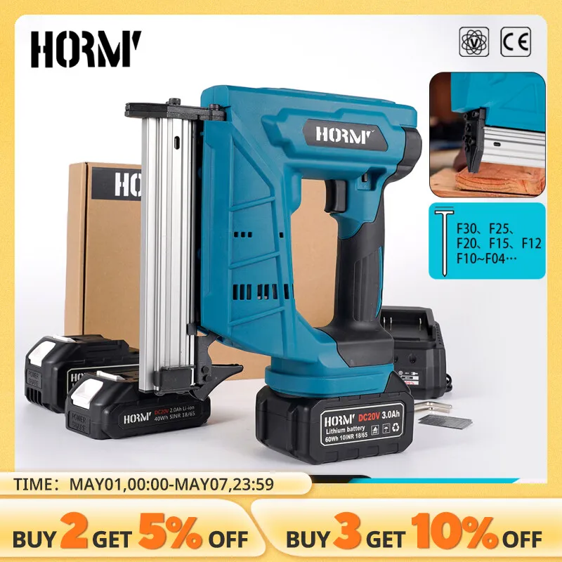 Hormy-Cordless-F30-Nail-Gun-Electric-Furniture-Carpentry-Tacker-Stapler ...
