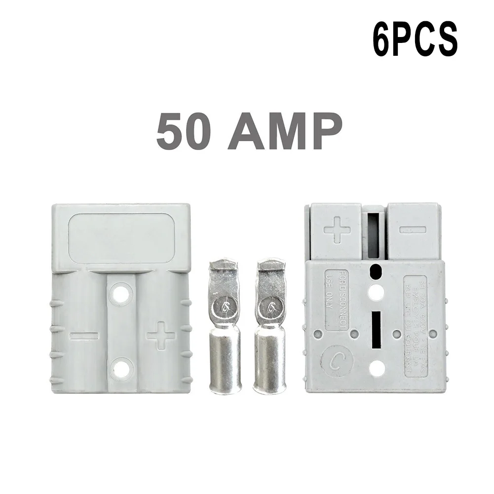 6Pcs 600V Plugs Terminal Connectors For Anderson Style Plug DC Power ...