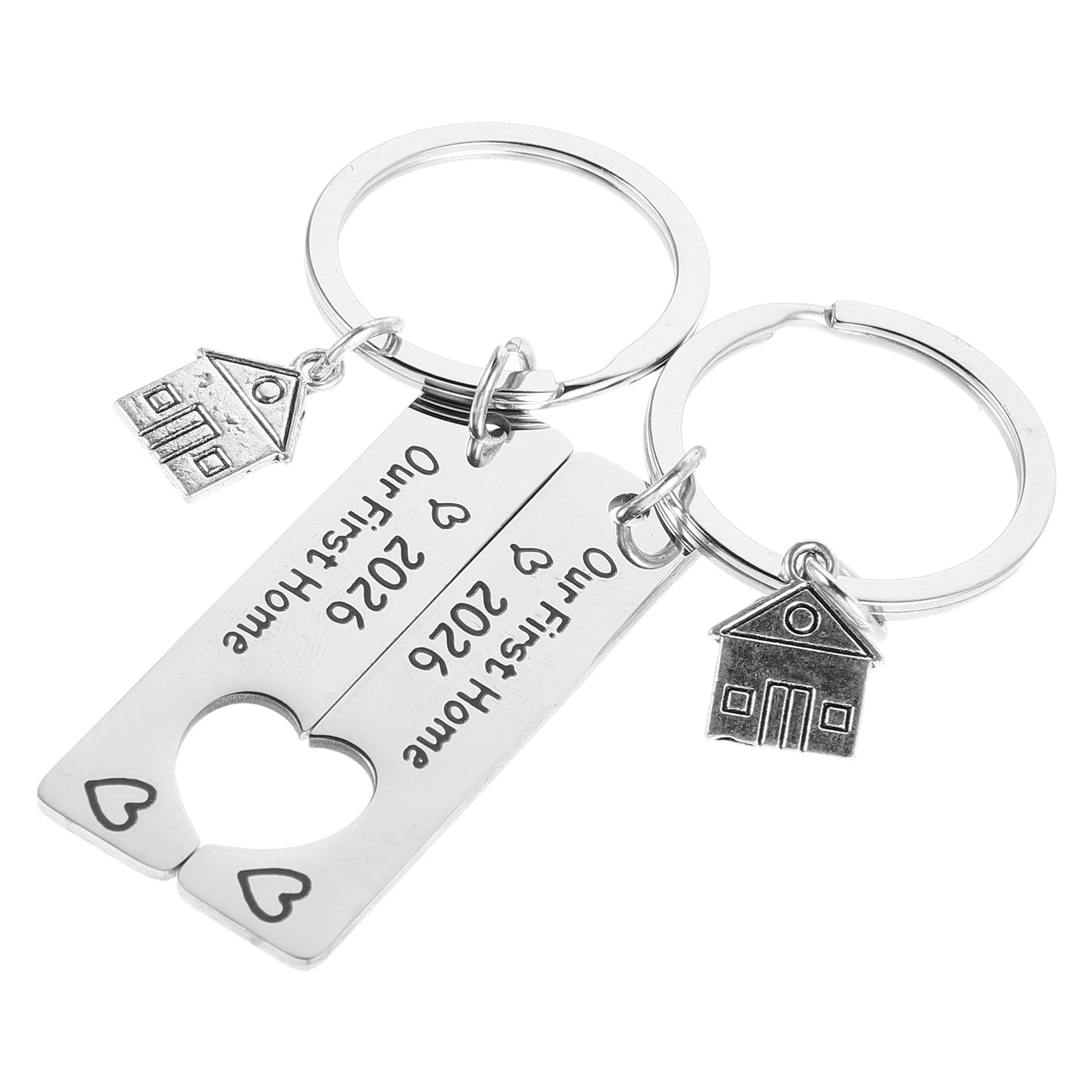 2 Pcs Key Home Decor House Ornament Housewarming Charm Holiday Keychain ...