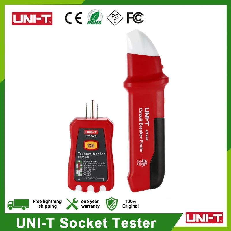 UNI-T Circuit Fuse Breaker Finder Tool Kit LED Indicator Professional ...