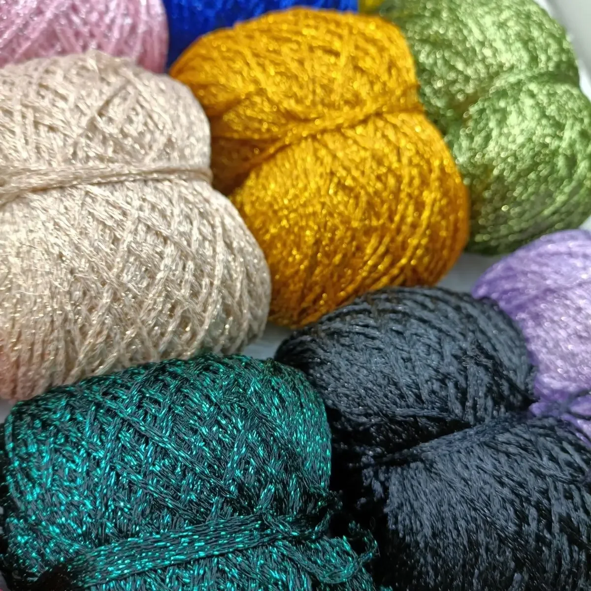 Rollo-de-hilo-hueco-con-purpurina-gancho-de-hilo-dorado-Clip-para-el ...