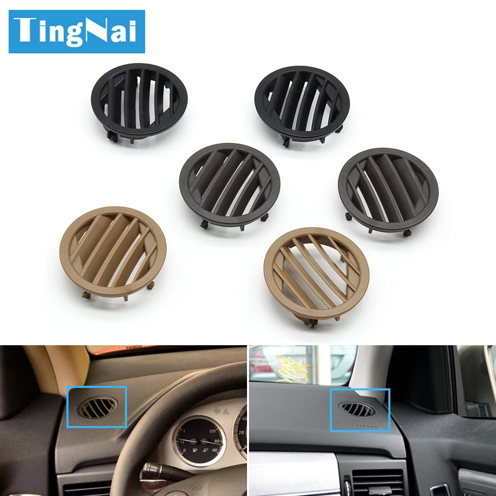 Car Front Dashboard Air Conditioner AC Vent Grille Small Round Cover ...