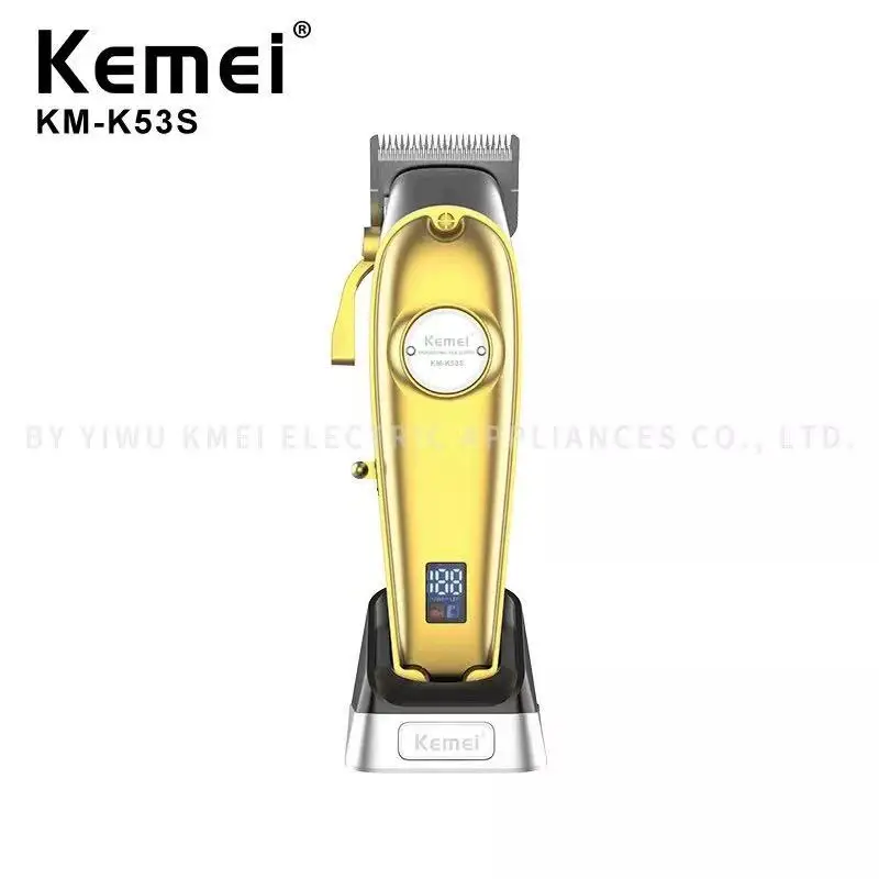 Kemei electric rechargeable hair clipper with lcd KM-K53S fast charging ...
