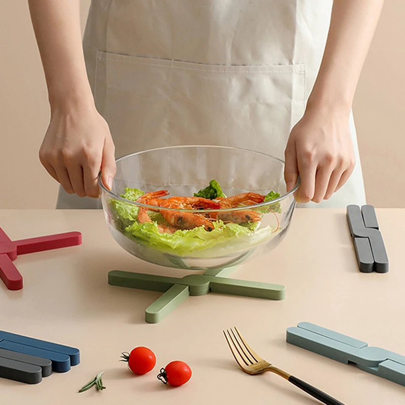 Foldable-Non-Slip-Pot-Pan-Mat-Table-Silicone-Heat-Resistant-Pad-Cross ...