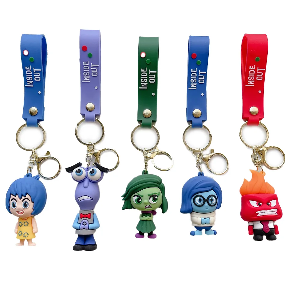 Hot-Disney-Inside-Out-2-Keychain-Figure-Joy-Sadness-Anger-Disgust-Fear ...