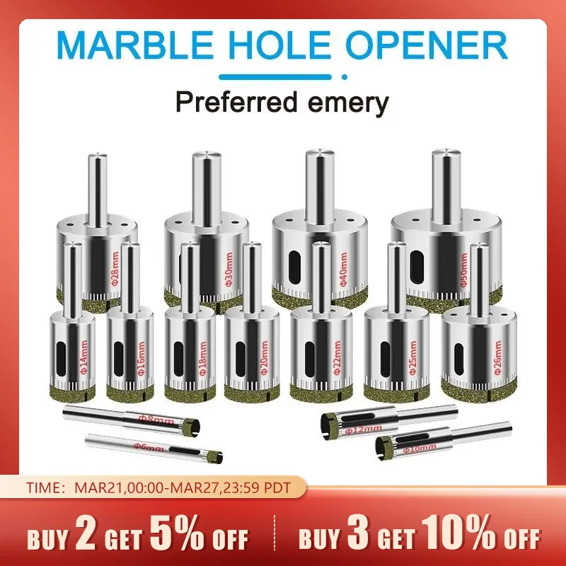 15PC-Diamond-Glass-Opener-Integrated-Steel-6-50mm-Ceramic-Tile-Marble ...