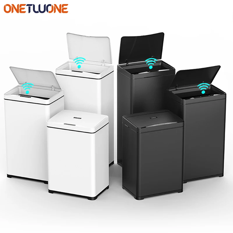 40L-High-Capacity-Smart-Trash-Can-Stainless-Steel-Automatic-Sensor ...