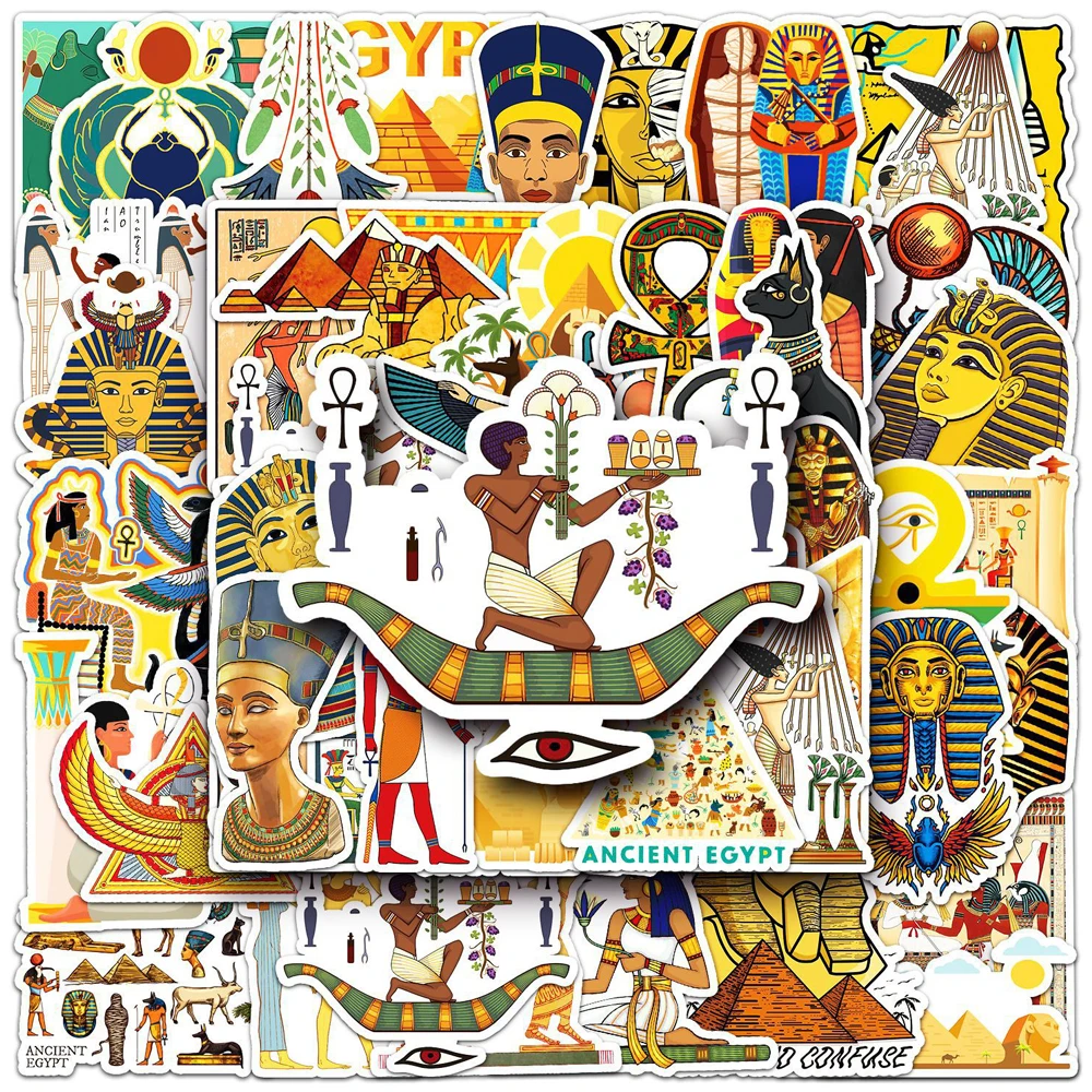 10-30-50pcs-Ancient-Egypt-Retro-Civilization-Stickers-Pharaoh-Pyramid ...
