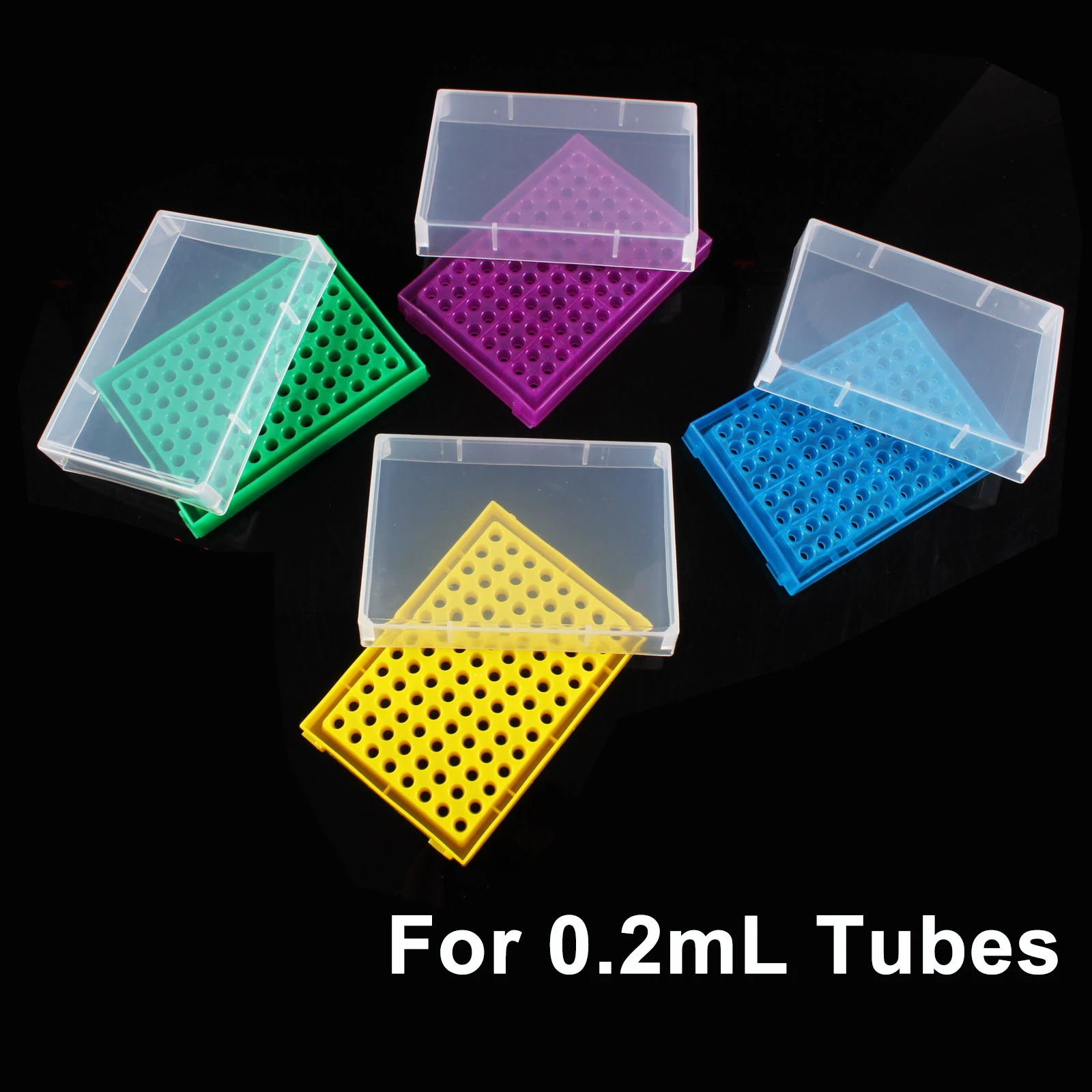 0-2ml-PCR-Tube-Rack-Centrifuge-Tube-Box-With-Transparent-Lid-96-Well ...