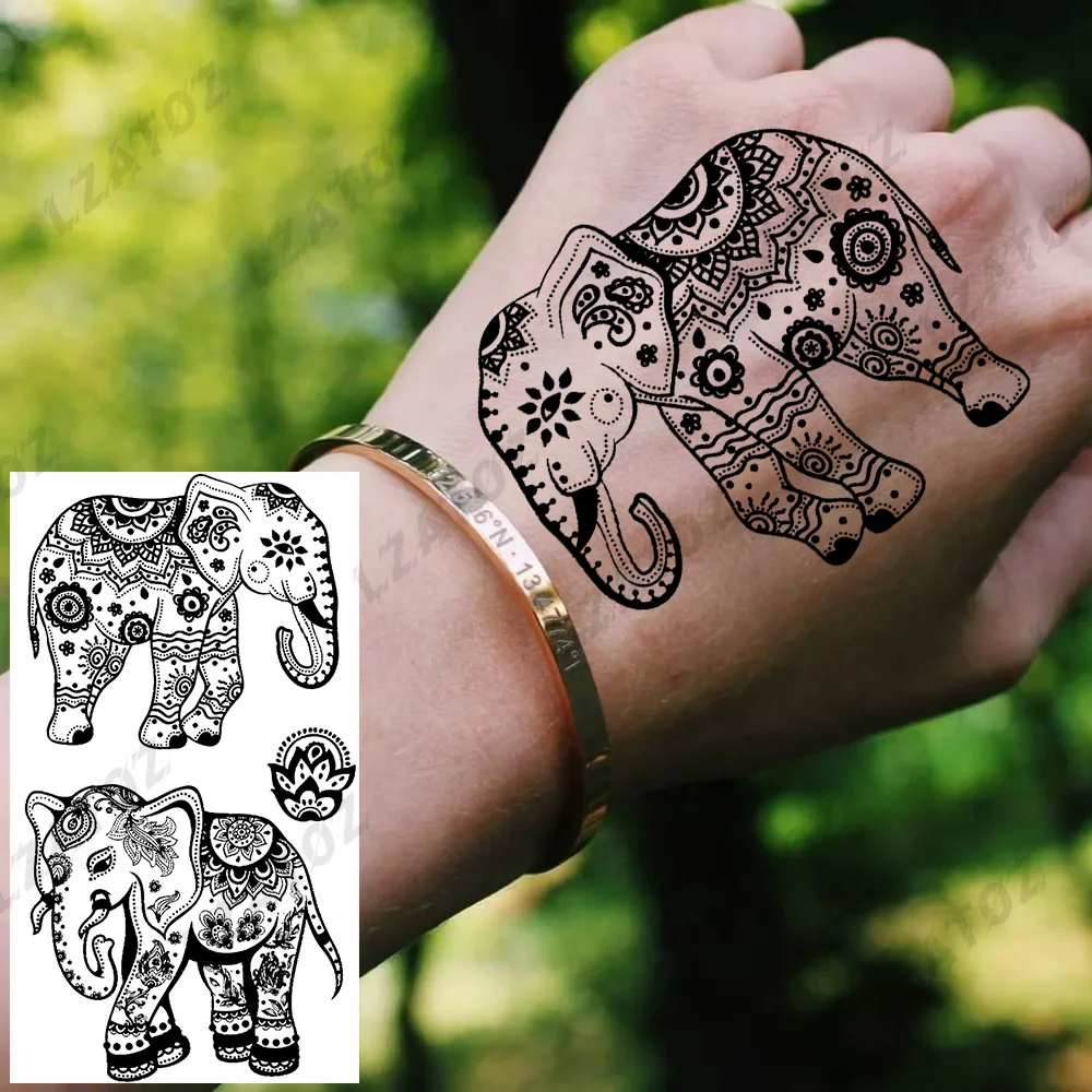 Indian Elephant Henna Drawing