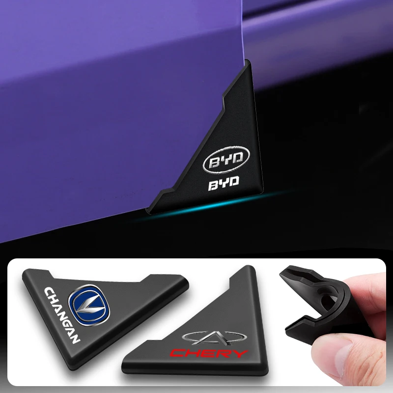 Silicone Car Door Corner Cover Anti-collision Stickers For Dacia Duster ...